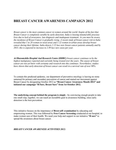 Breast Cancer Awareness Campaign 2012 Pdf