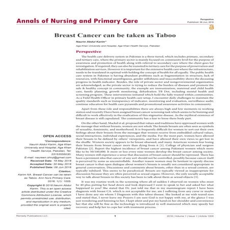 Breast cancer Health promotion Presentation | PPTX