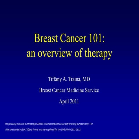 Breast cancer overview | PPTX