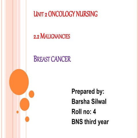 Breast cancer ppt | PPTX