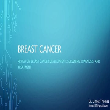 Overview of breast cancer screening and diagnosis | PPTX