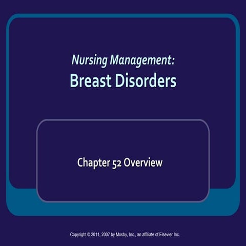 Breast disorders chapter 052 | PPT