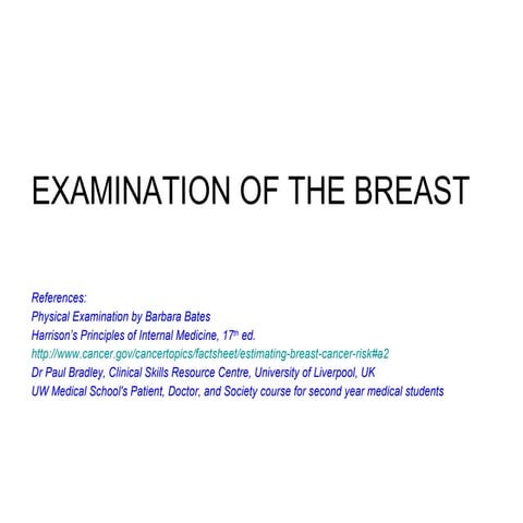 Clinical Examination of Breast | PPTX