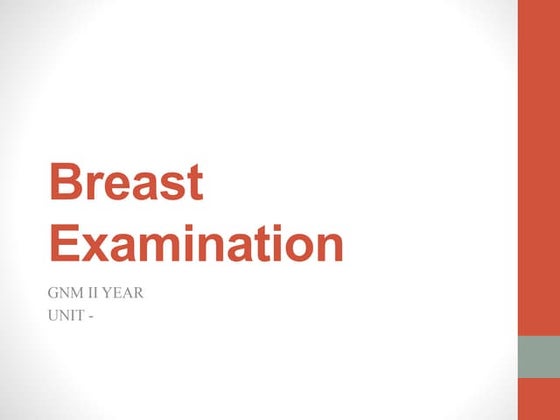 Breast Examination | PPTX