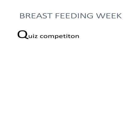 breast feeding quiz objective questions | PDF