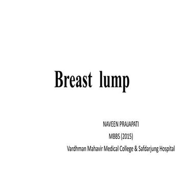 Breast lump | PPTX
