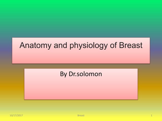 Anatomy of the mammary gland MBBS | PDF | Medical Health