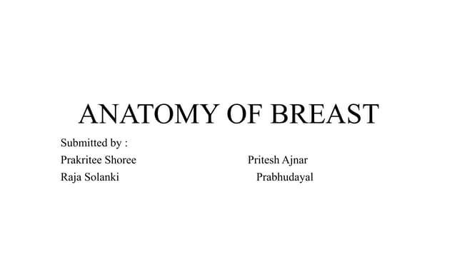 Anatomy of the mammary gland MBBS | PDF | Medical Health