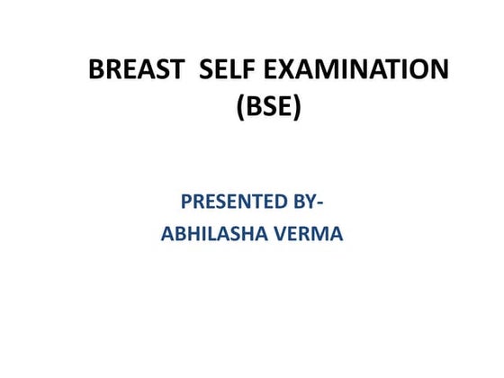 Breast self examination | PPT