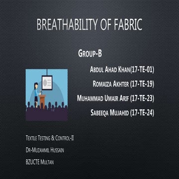 Breathability of fabric | PPTX
