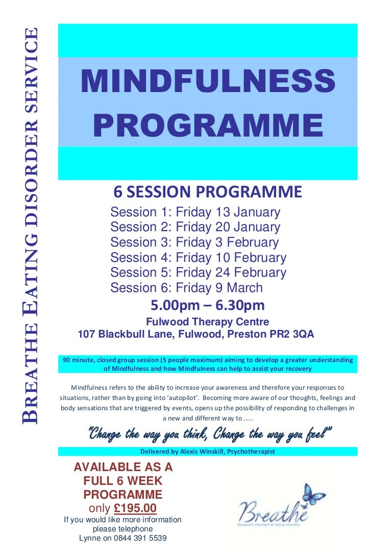 Breathe mindfulness programme flyer