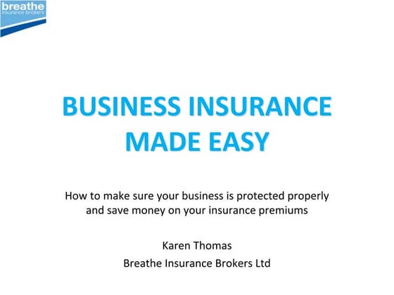 Business Insurance Overview | PPT