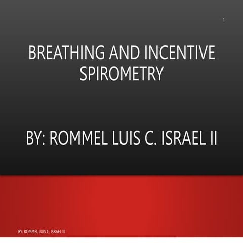 BREATHING AND INCENTIVE SPIROMETRY PRESENTATION | PPTX