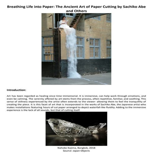 Breathing Life into Paper_ The Ancient Art of Paper Cutting by Sachiko ...