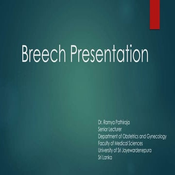 Breech presentation | PPTX