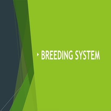 Science and art of breeding systems ok ok | PPTX