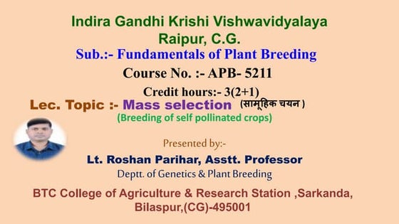 PEDIGREE METHOD OF PLANT BREEDING | PPTX | Gardening | Home & Garden