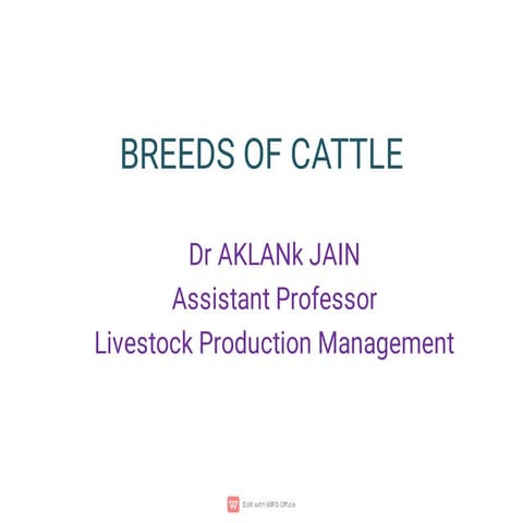 Different Breeds of Poultry and Livestock Animals | PPTX