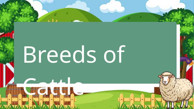 Various Breeds of farm animals PowerPoint | PPTX