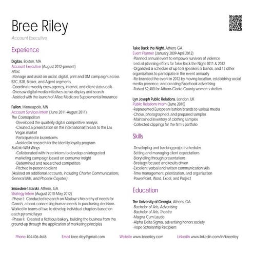 Bree Riley Resume | PPT