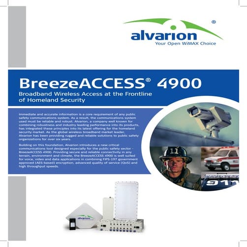 Alvarion BreezeACCESS 4900 [QuantumWimax.com] | PDF