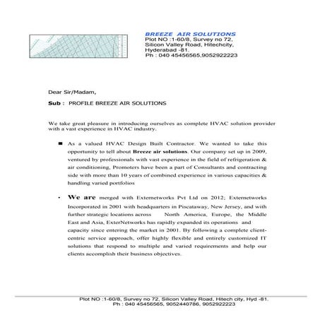 Breeze air solutions profile | PDF