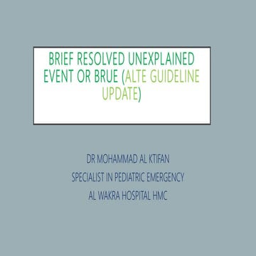 Brief resolved unexplained events (brue) | PPTX