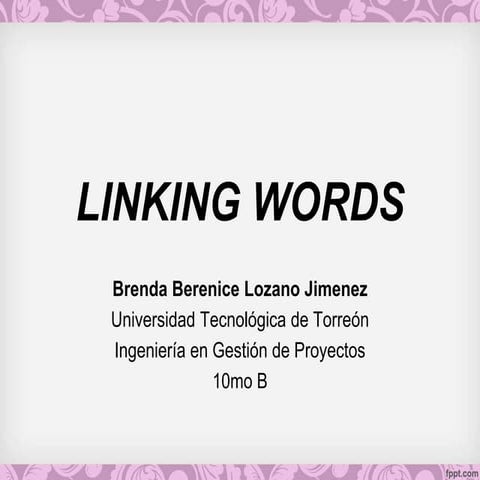 LINKING WORDS | PPTX