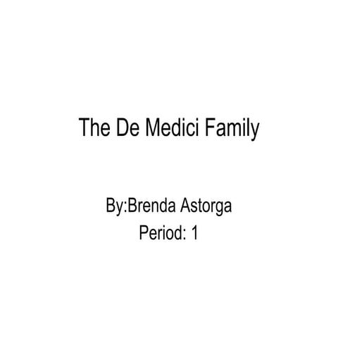 The Medici Family | PPT