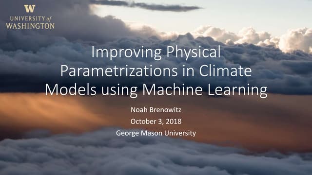 Improving Physical Parametrizations In Climate Models Using Machine