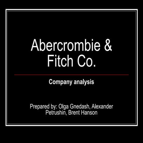 Abercrombie & Fitch brand analysis
