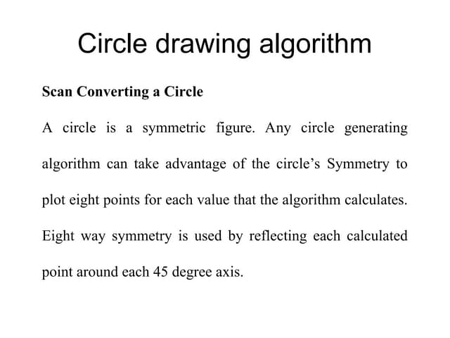 bresenham circle algorithm .ppt bresenham circle algorithm .ppt