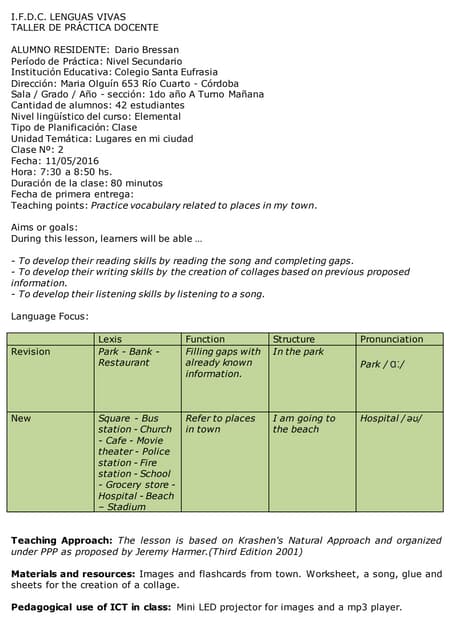 Lesson plan kinder 2 | DOCX