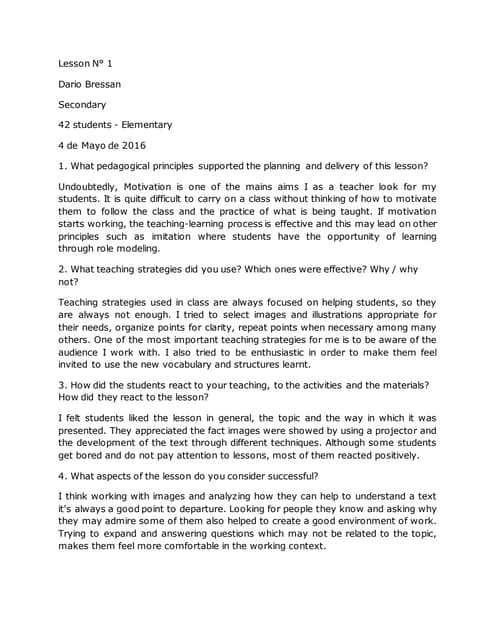 Sample script for demonstration teaching | DOCX