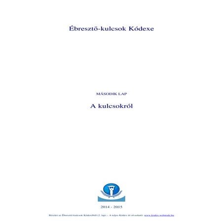 ébresztő kulcsok kódexe 2. lap | PDF