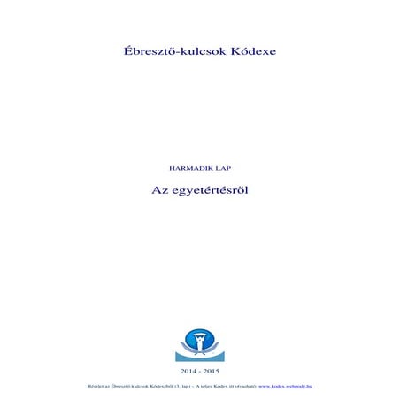 ébresztő kulcsok kódexe 1. lap | PDF