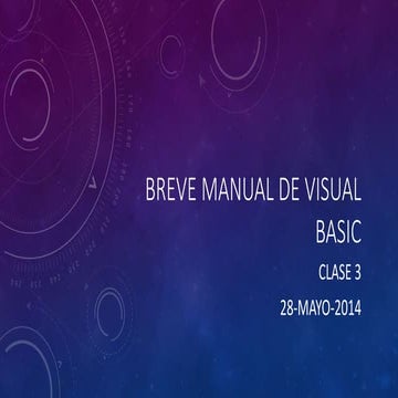 Breve manual visual basic | PPSX