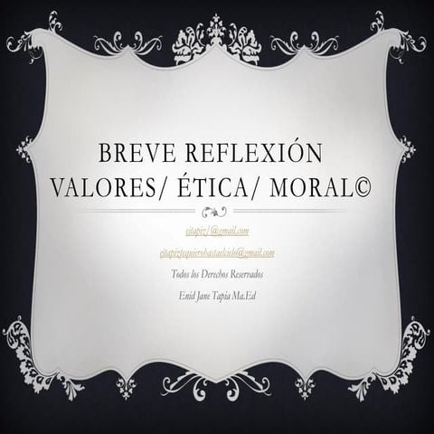 Breve reflexión valores | PDF