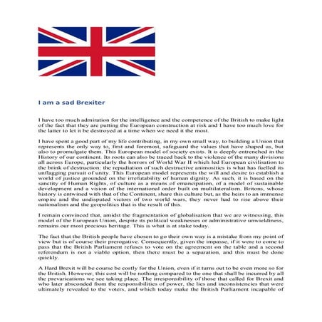 I am a sad Brexiter (EN) | PDF