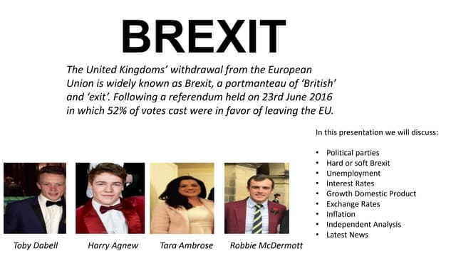 Brexit: Impact on the World Economy | PPTX