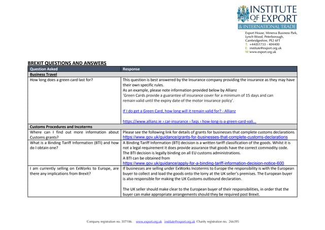 BDO Brexit flyer | PDF