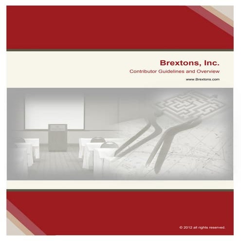 Brextons, Inc. Contributor Guidelines & Overview | PDF | Desktop ...