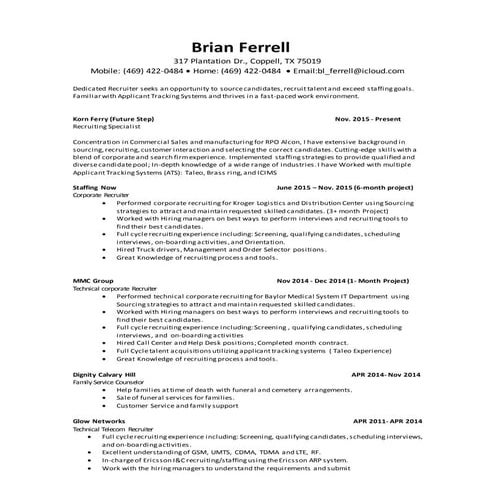 Brian ferrell resume | PDF