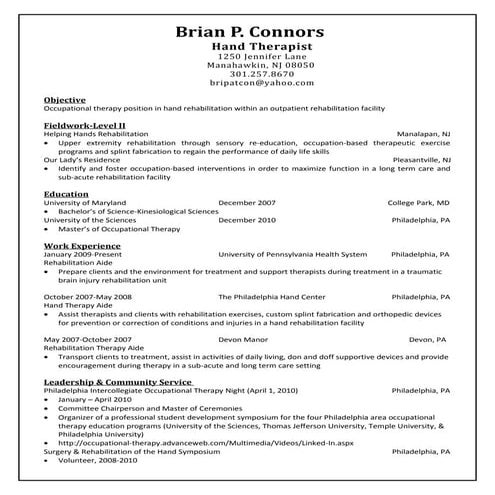 Brian P. Connors Resume | DOC
