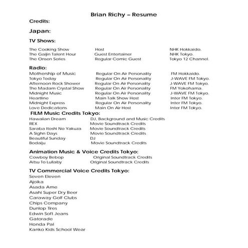 Brian richy resume | PDF