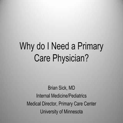 Brian Sick, M.D. | PPT