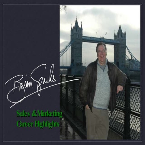 Brian Sparks Sales Resume | PPT