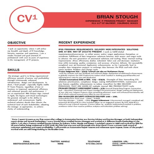 Brian stough 2017 resume | PDF