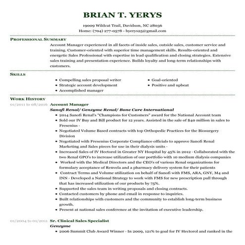 Brian t. yerys resume 4 | PDF