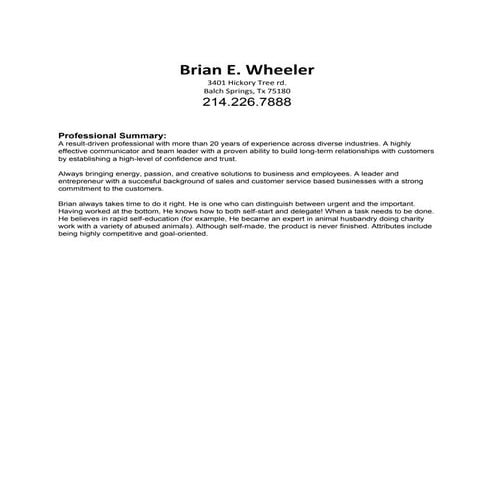 Brian wheelerresume | PDF